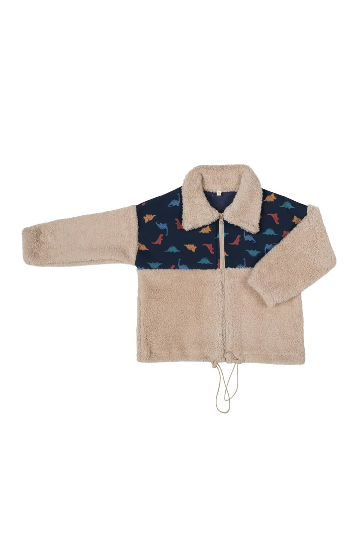 Miela Kids Teddy Ceket Dinoland Lacivert - Mamba kid – Mamba Kid