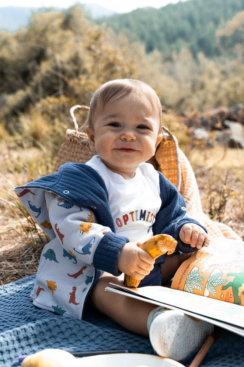 Miela Kids Çift Taraflı Kapitone Ceket Dinoland - Mamba kid – Mamba Kid