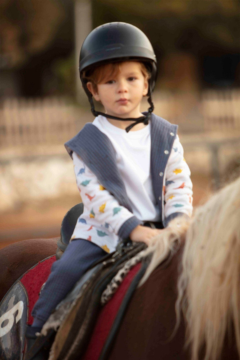 Miela Kids Çift Taraflı Kapitone Ceket Dinoland - Mamba kid – Mamba Kid