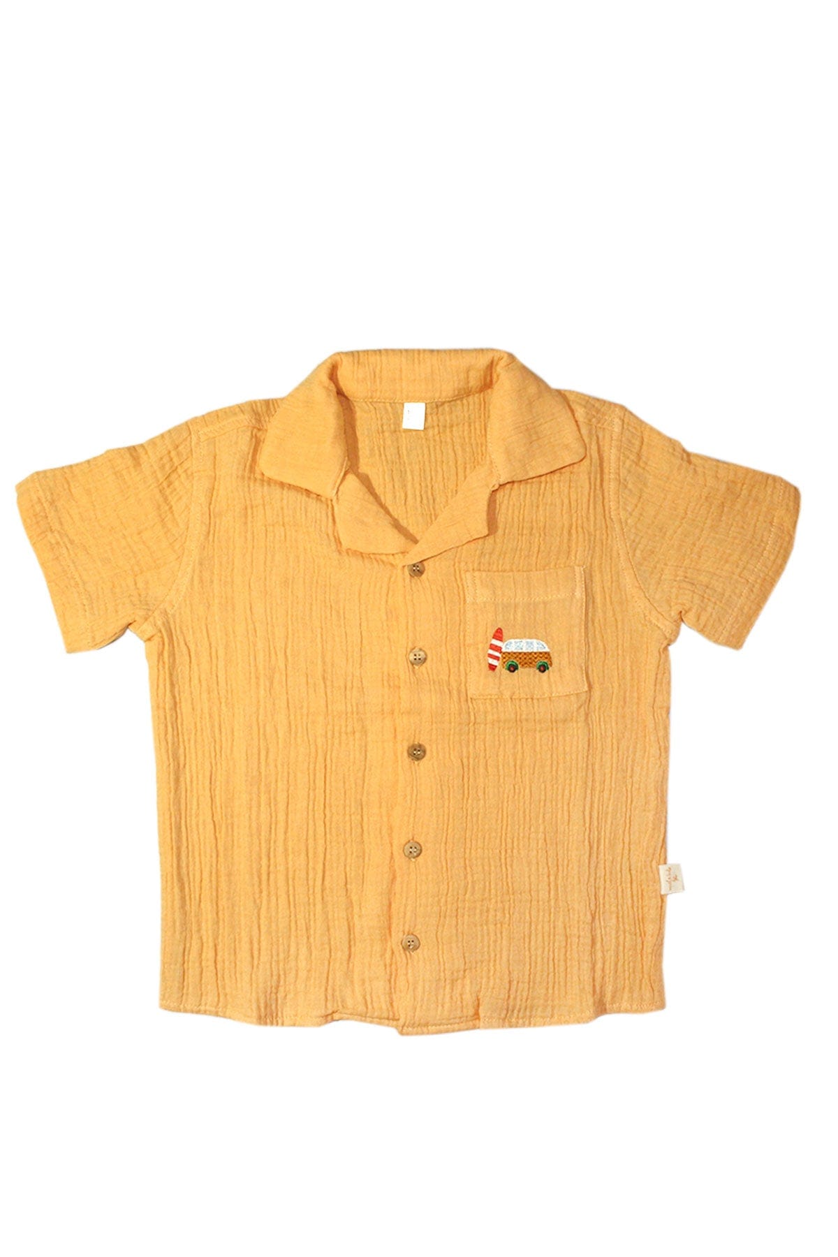Miela Kids Müslin Gömlek Karavan Nakışlı Melon - Mamba kid – Mamba Kid