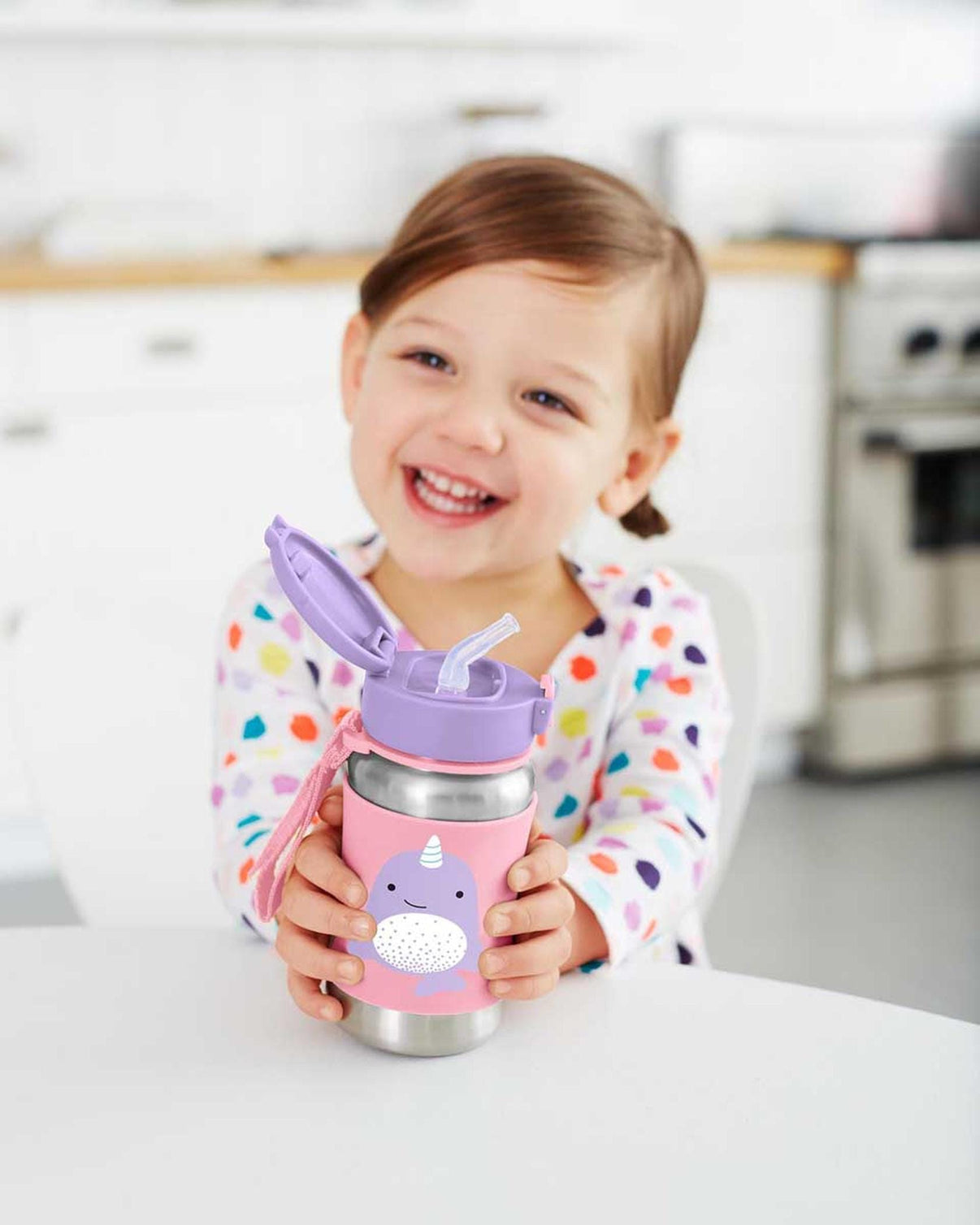 Skip Hop Zoo Paslanmaz Çelik Suluk Pipetli Narwhal - Mamba kid – Mamba Kid